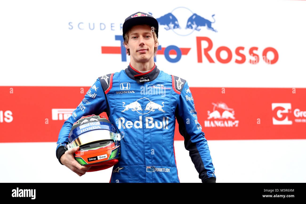 Toro Rosso driver Brendon Hartley during day one of pre-season testing ...