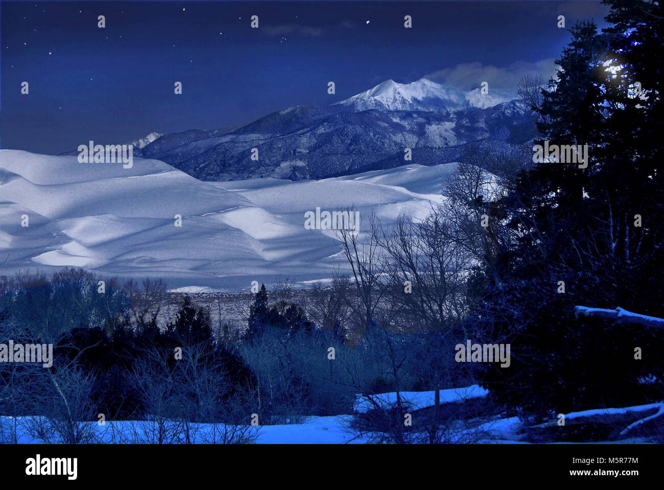 Quiet Winter Night Stock Photo - Alamy