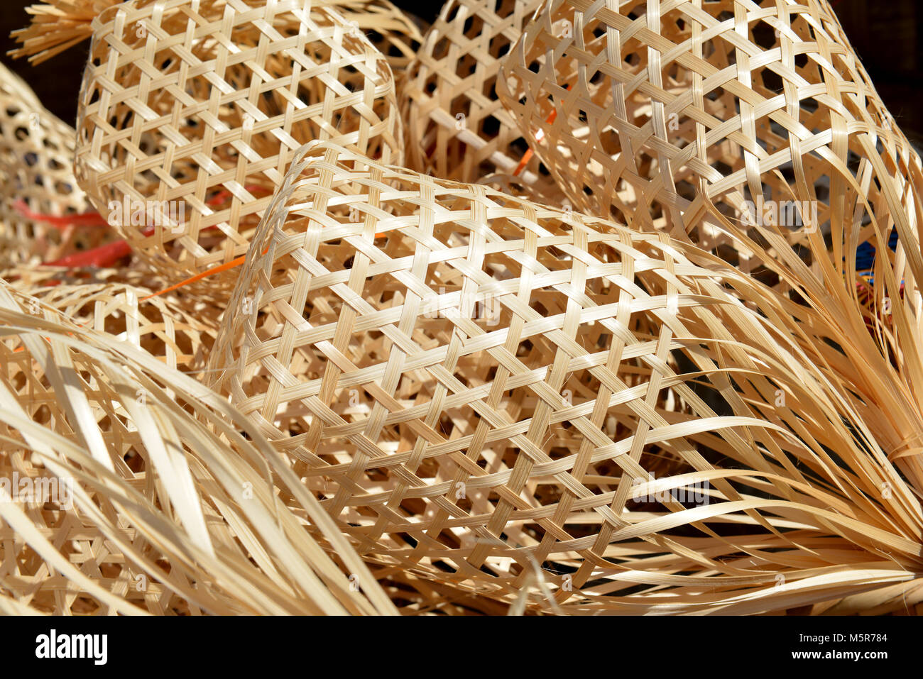 basketwork from bamboo in thailand natural handmade Stock Photo - Alamy
