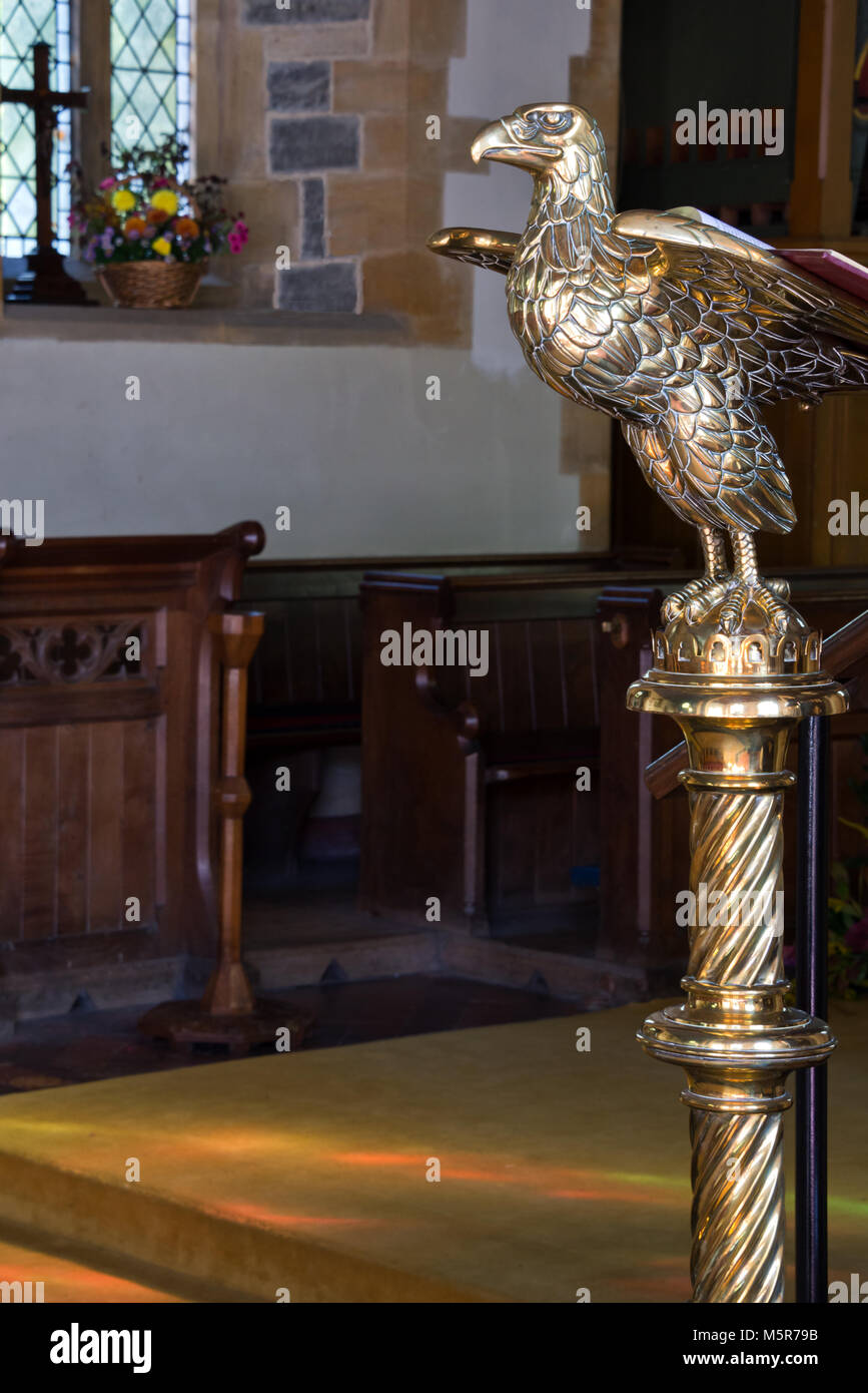 an interior picture across the nave of St Marys Church in Huish ...