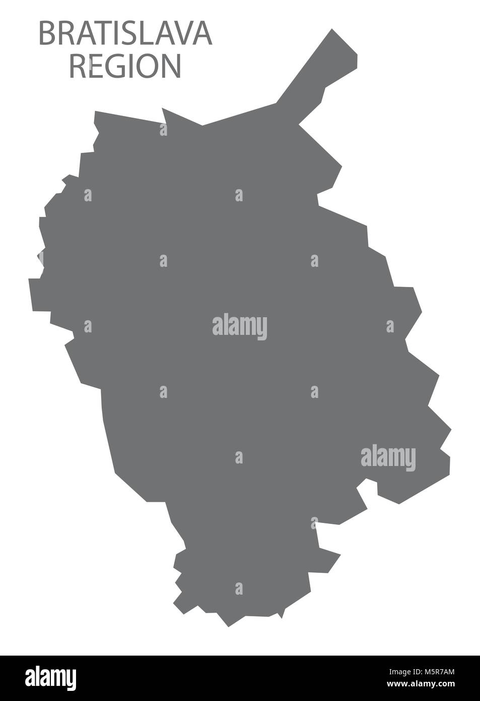 Bratislava Region map of Slovakia grey illustration shape Stock Vector ...