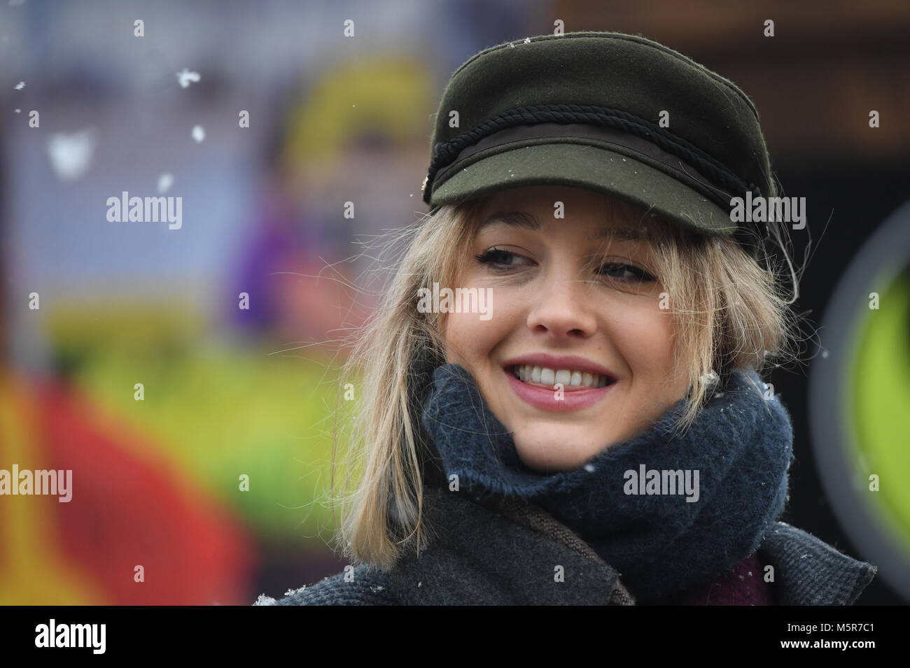 Chef and food writer The Yes Chef Tess Ward hands out bananas on ...