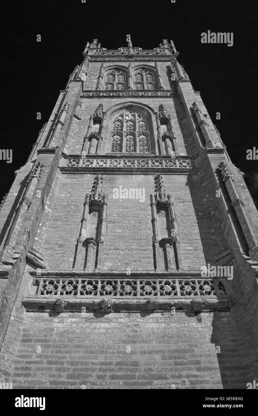 infrared picture of the tower of the Grade 1 listed church of St Mary ...