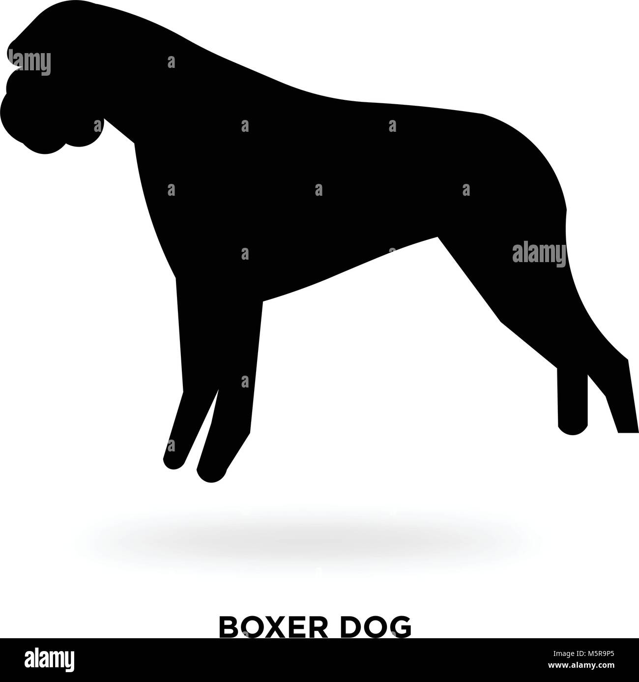 boxer dog silhouette Stock Vector Image & Art - Alamy