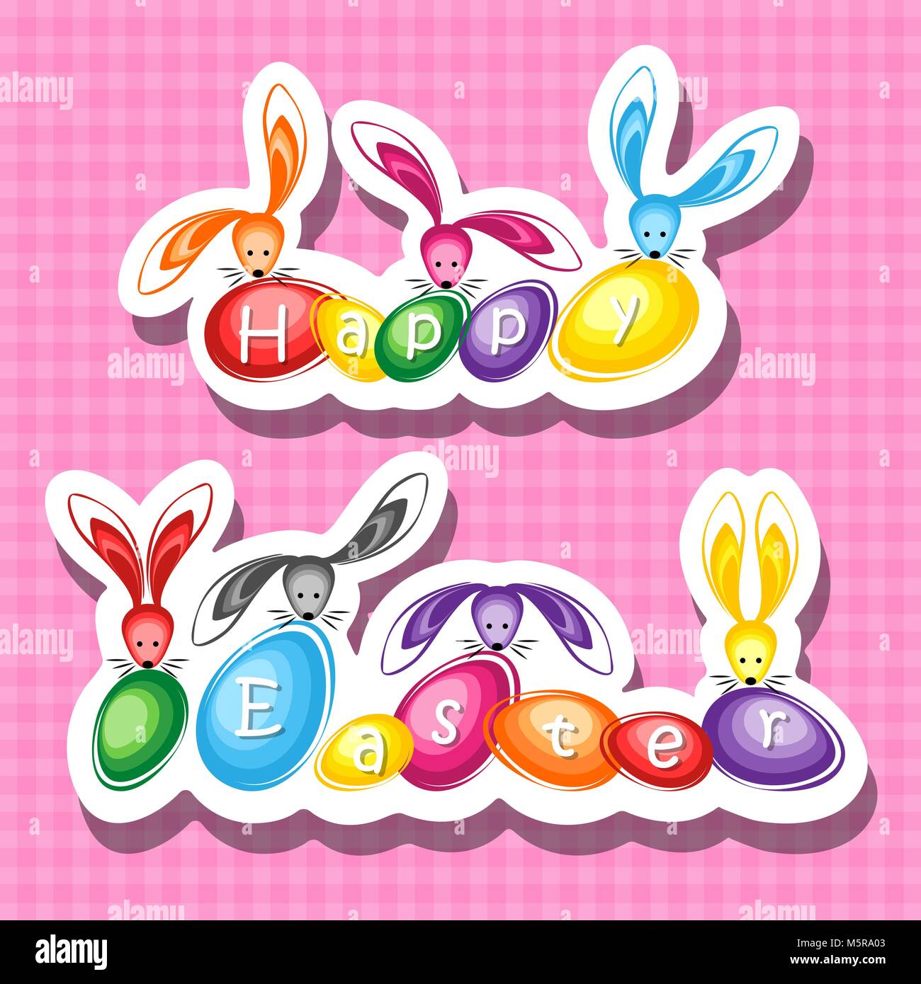 Happy easter abstract postcard background. Vector illustration Stock ...