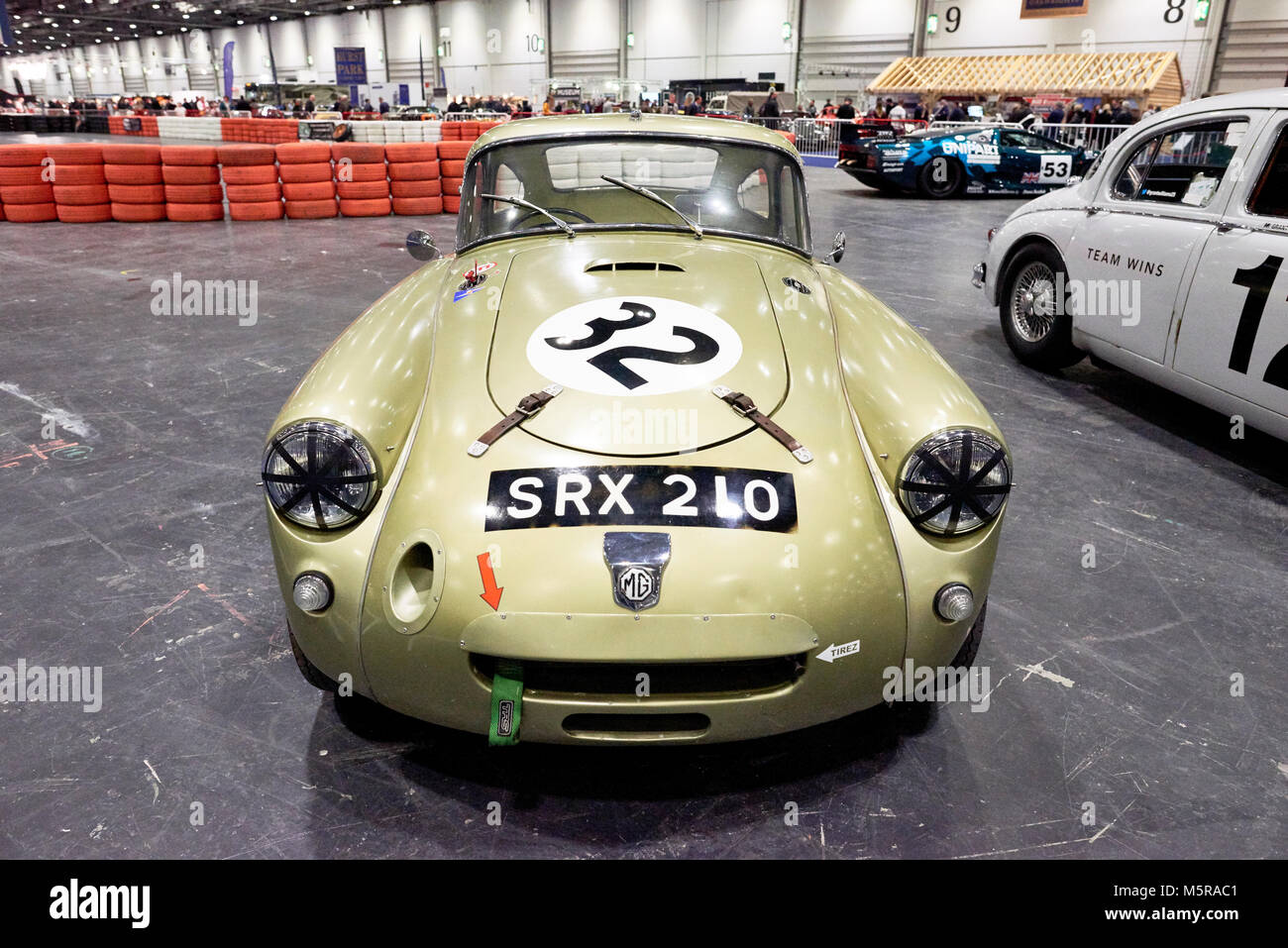 MGA Twin cam Le Mans no32 race car reg SRX 210. Showing at the Excel ...