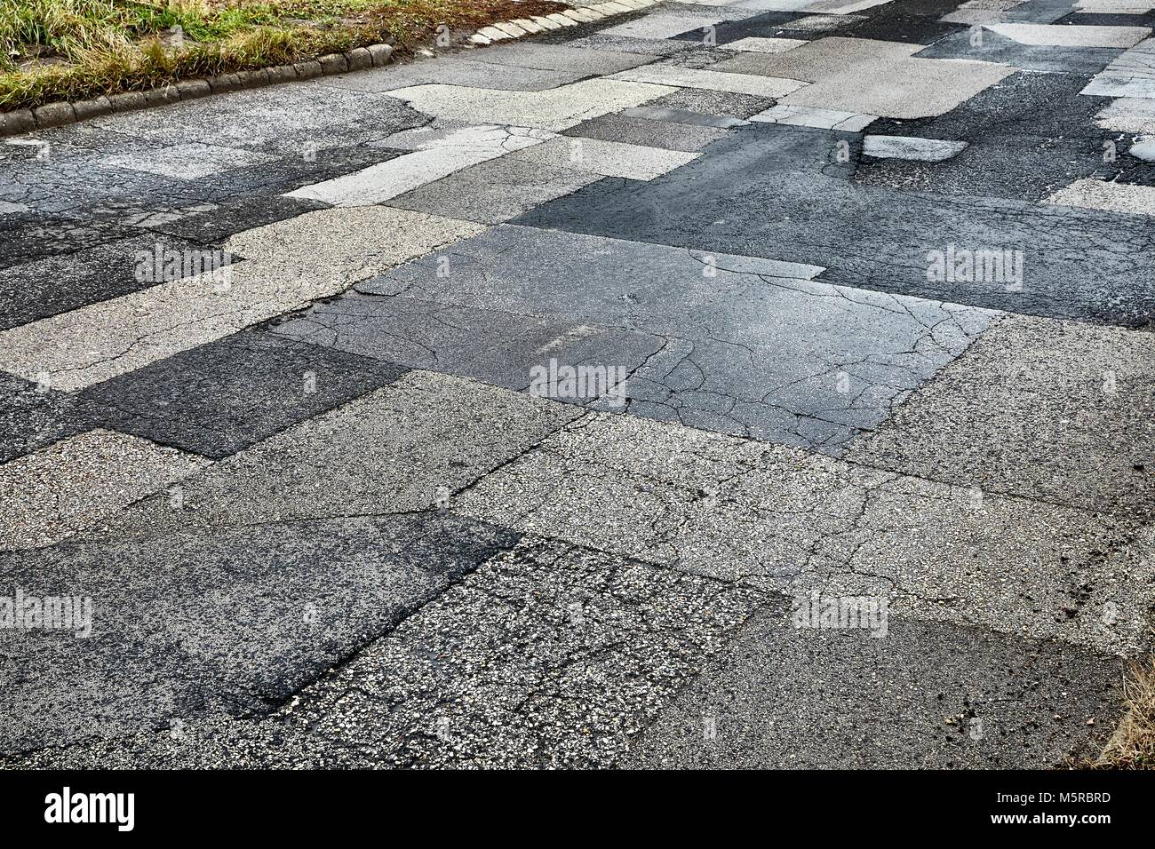 Patched pavement hi-res stock photography and images - Alamy