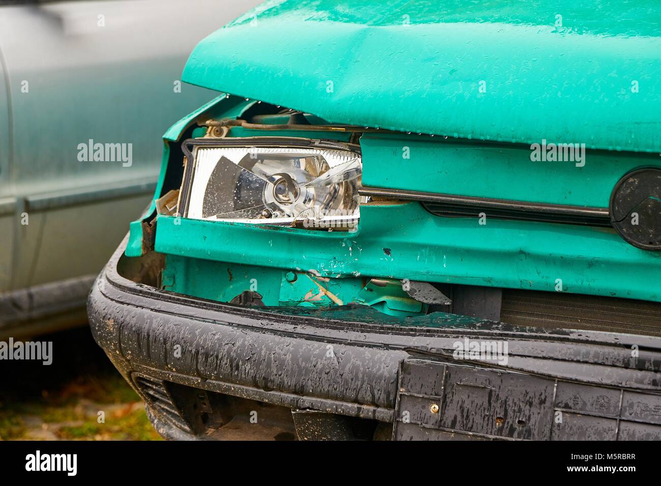 Car Wreck Detail Stock Photo - Alamy