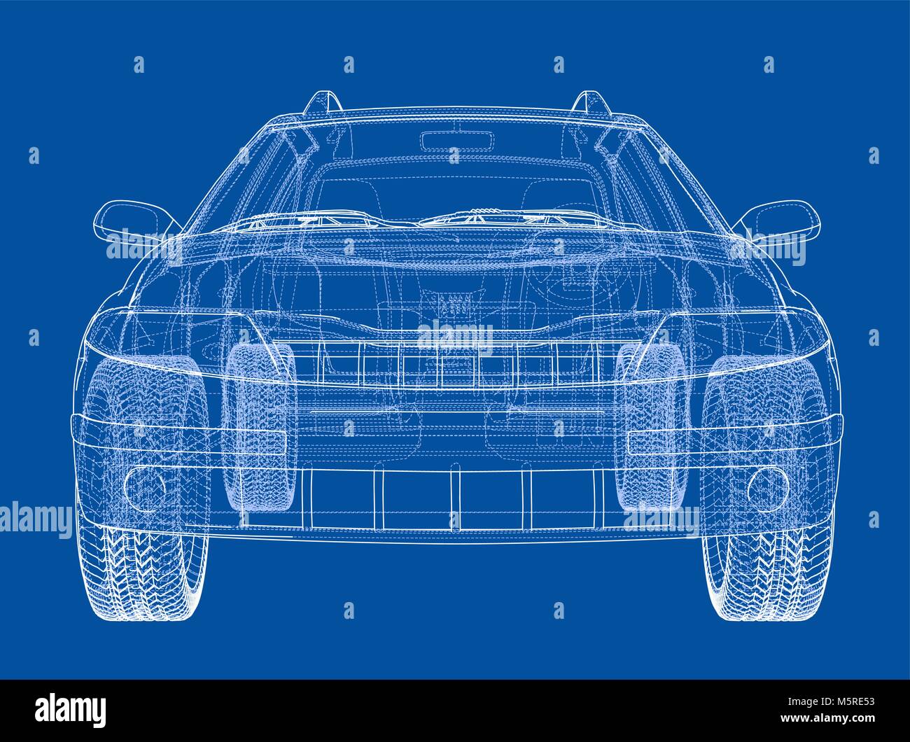 Concept car. Vector rendering of 3d Stock Vector Image & Art - Alamy