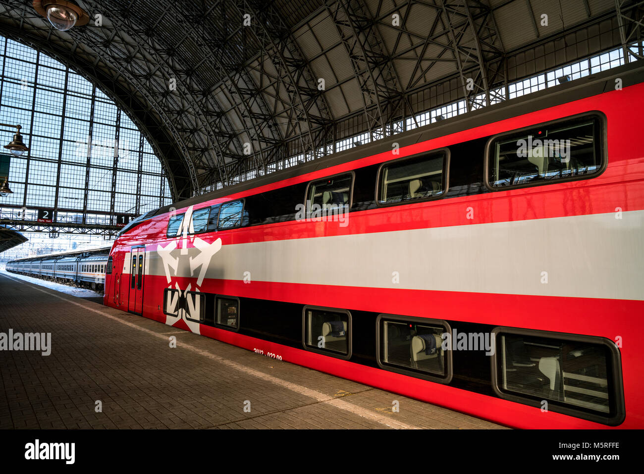 Double deck train in railway station hi-res stock photography and ...