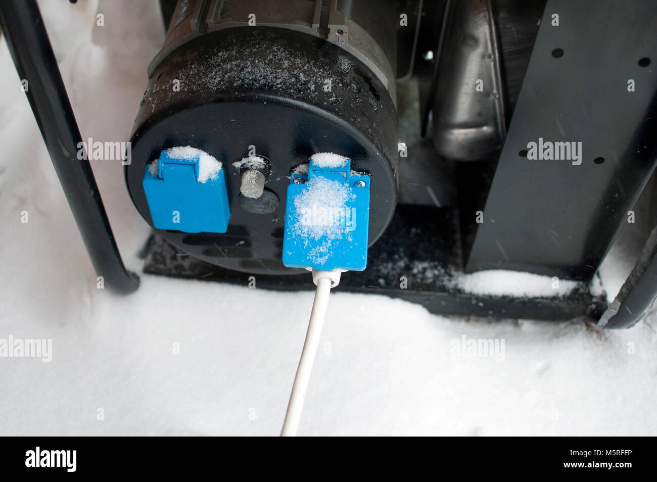 Power Generator Sockets And Cable Stock Photo - Alamy