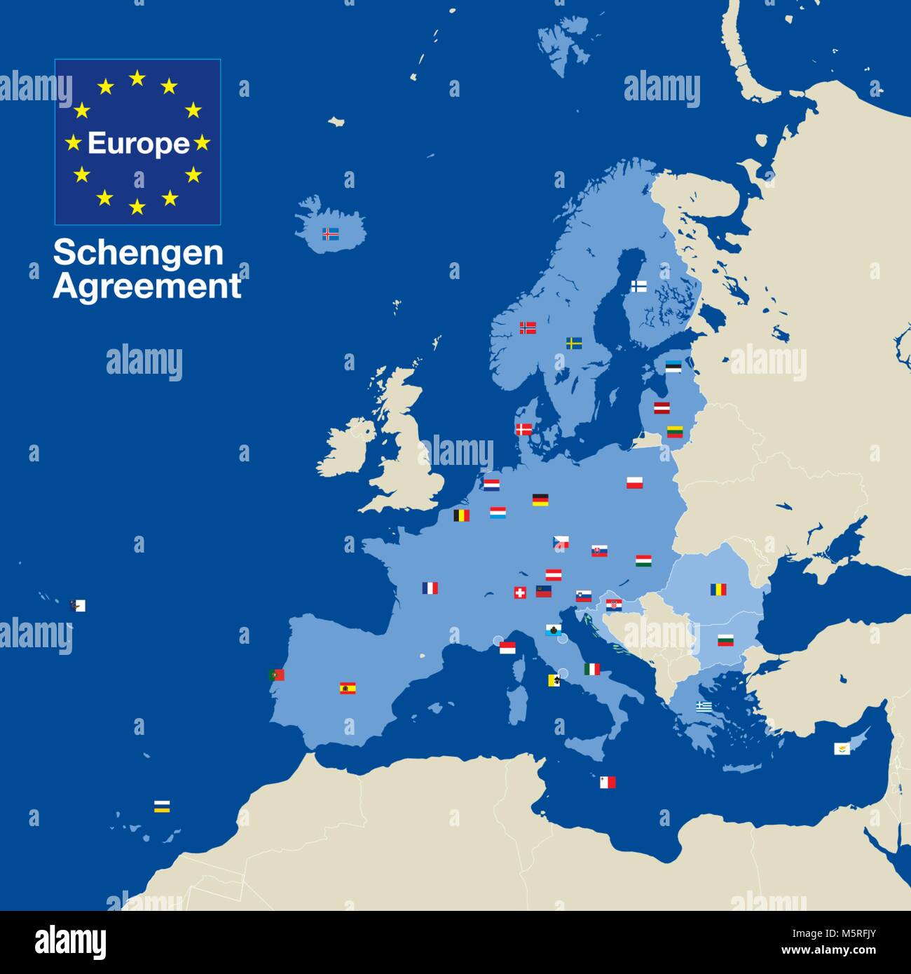 European Schengen zone map and country flags, illustration Stock Vector ... European Schengen zone map and country flags, illustration Stock Vector ...