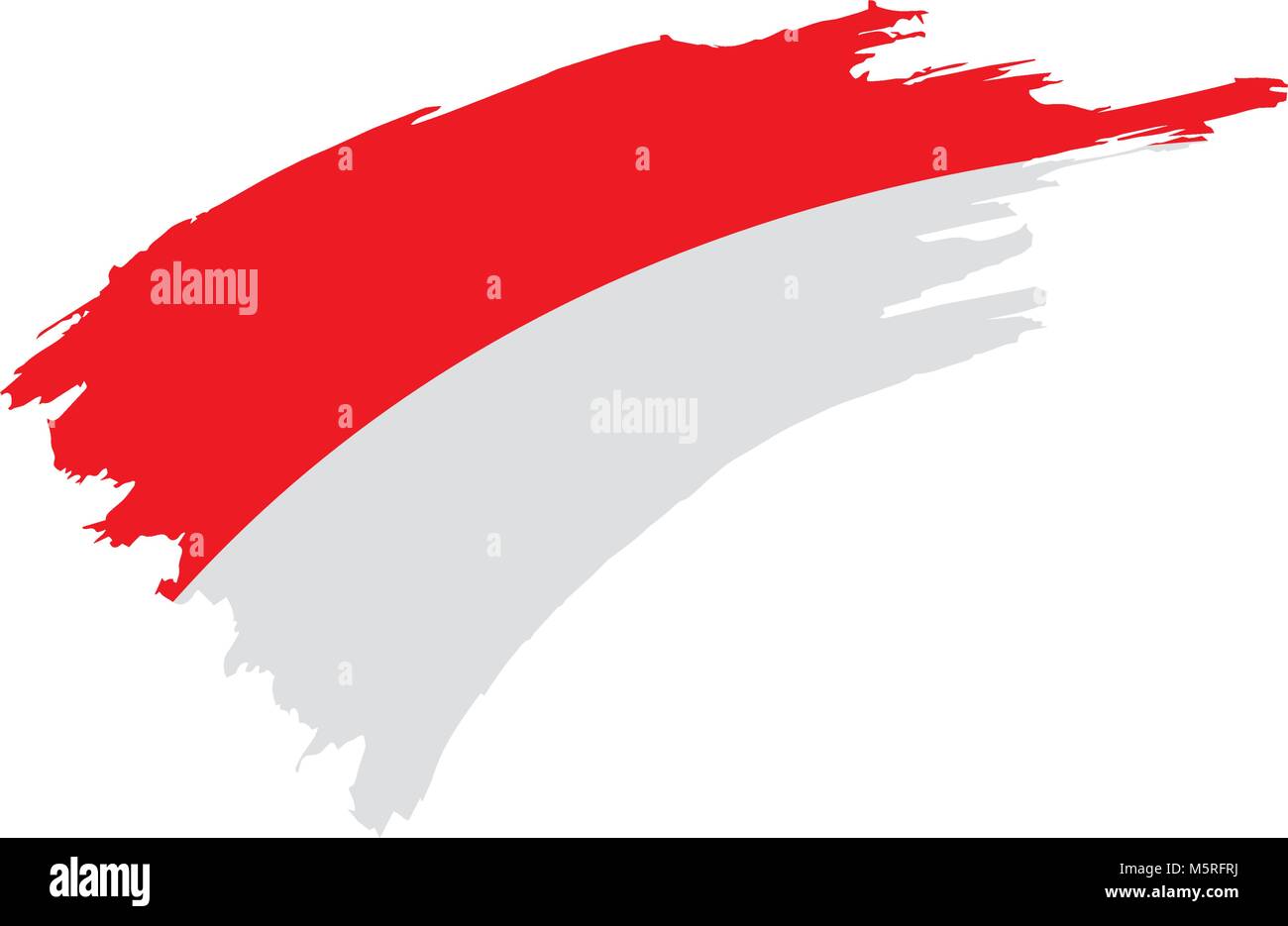 Indonesian national flag paint Stock Vector Images - Alamy
