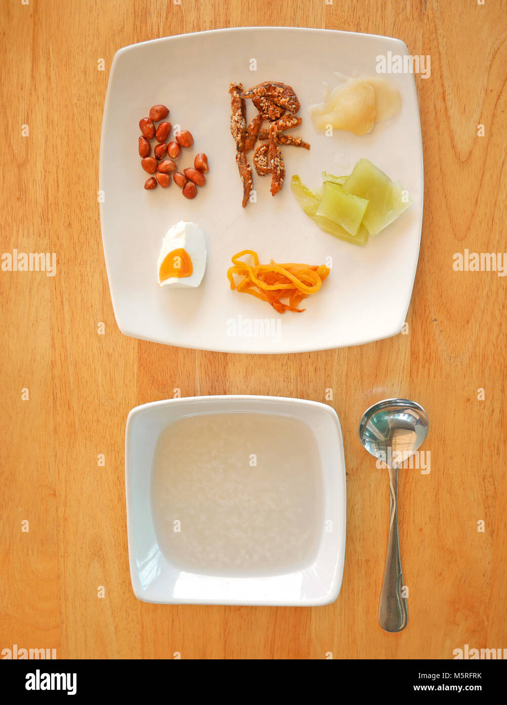 Traditional Thai Chinese congee set Stock Photo - Alamy