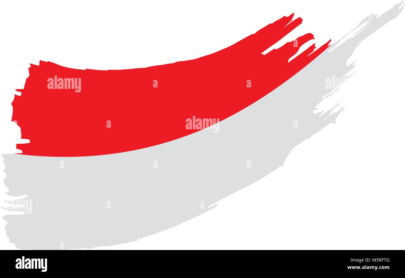 Indonesian national flag paint Stock Vector Images - Alamy