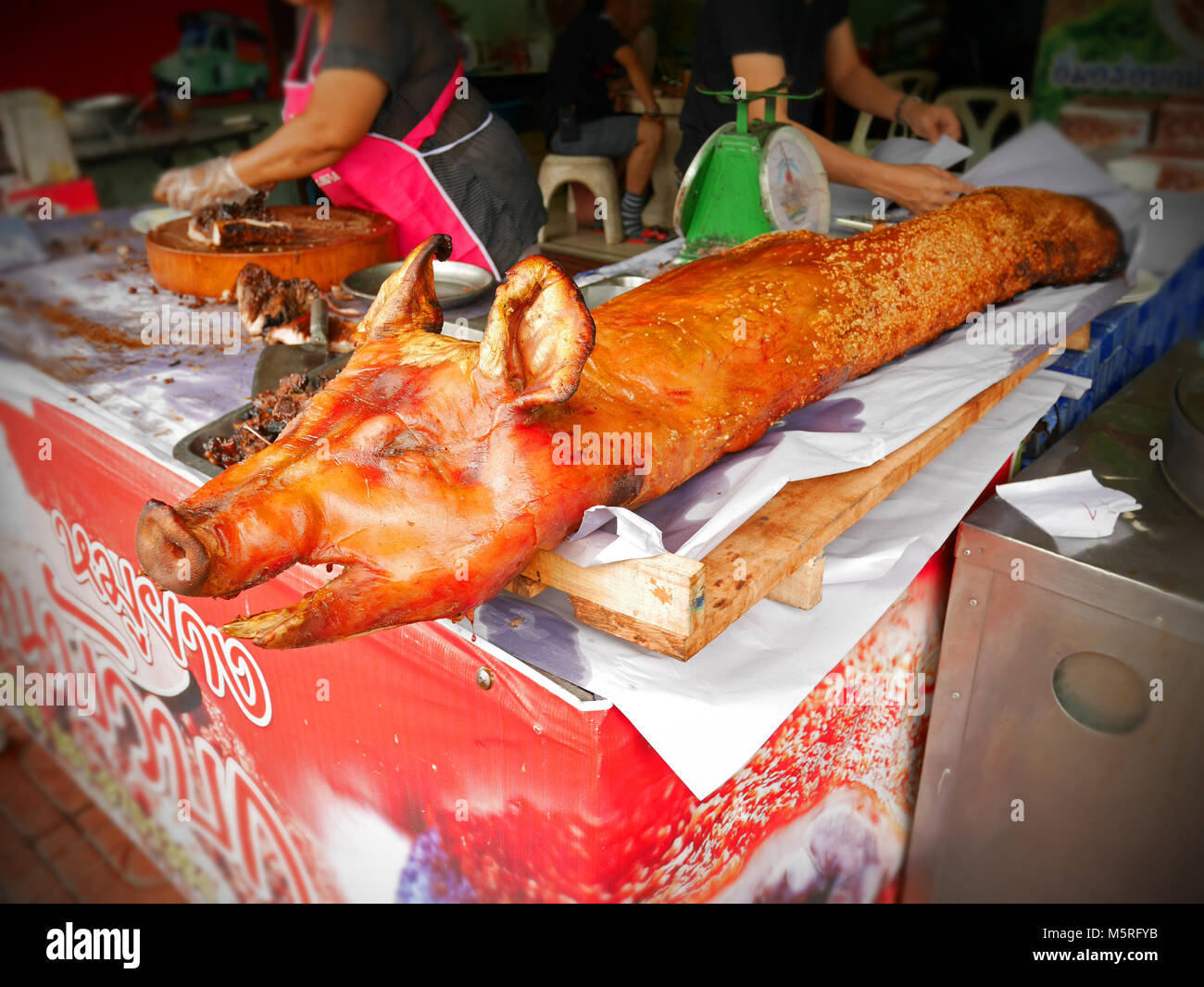 Traditional whole grilled pig of Trang, Thailand Stock Photo - Alamy