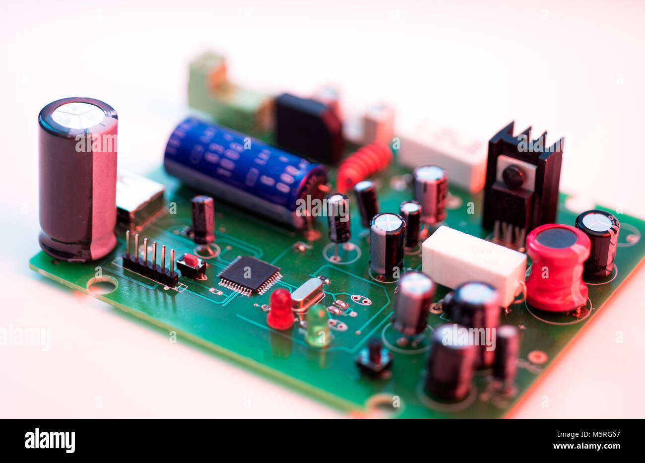Electronic circuit board close up Stock Photo - Alamy