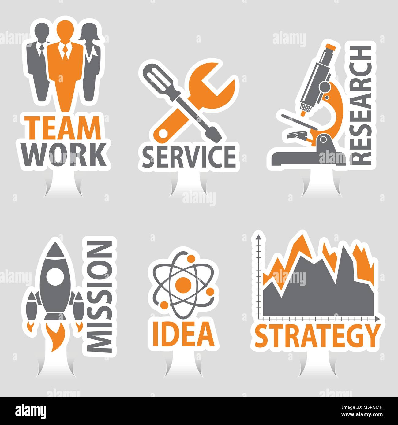 Set Business Sticker Icons Stock Vector Image & Art - Alamy