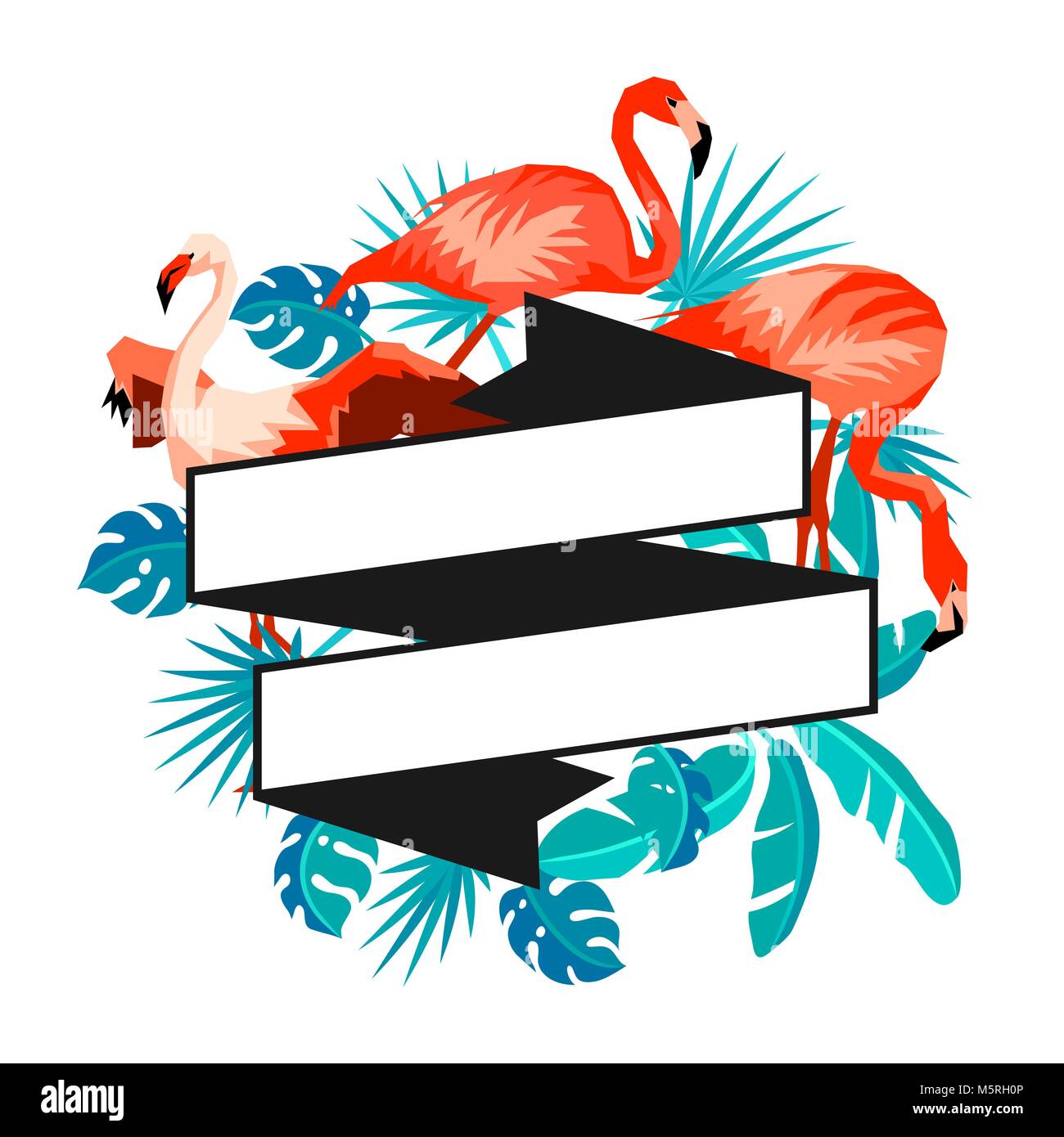 Pink flamingo flyer Stock Vector Images - Alamy