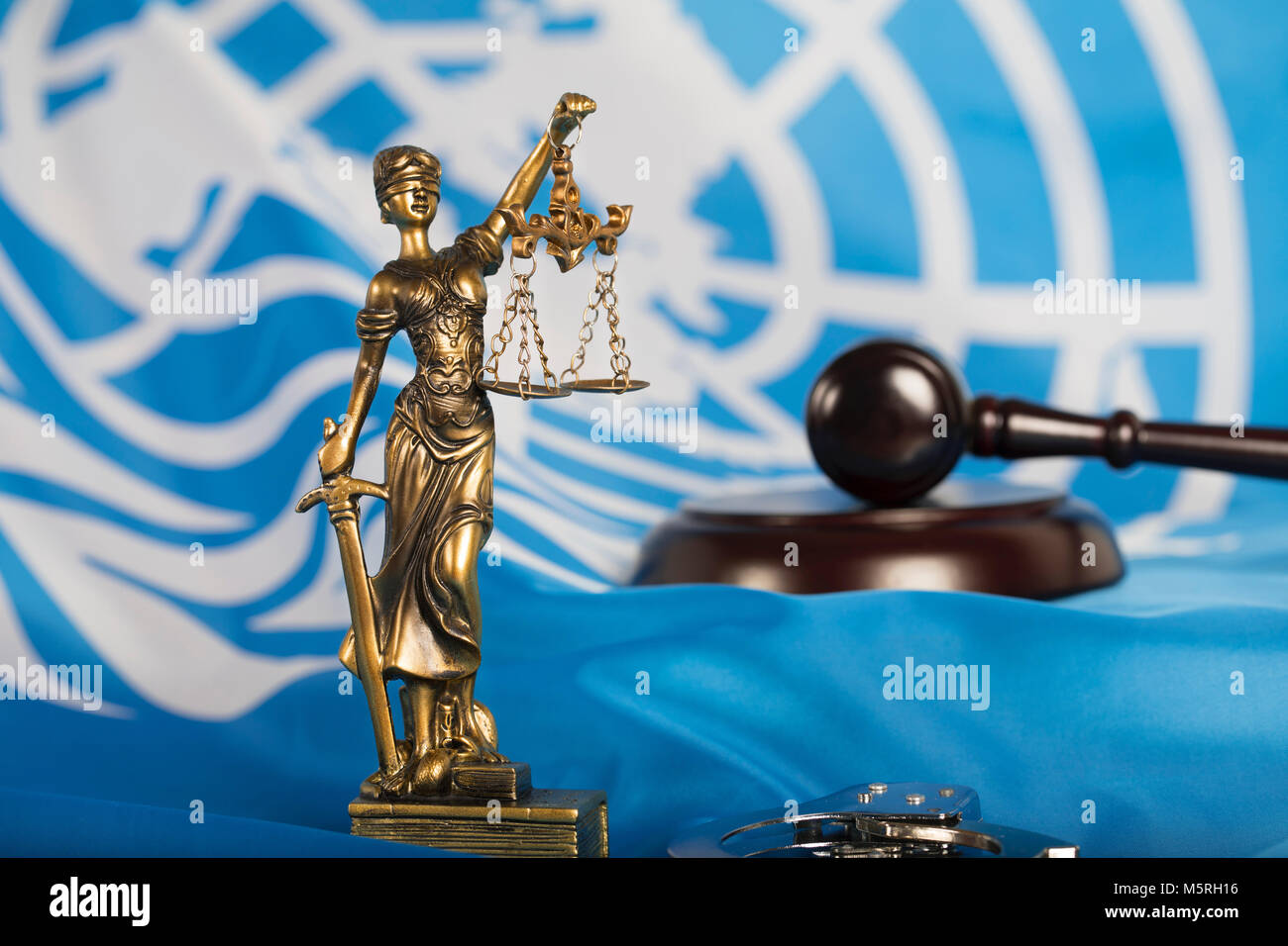 11/07/2017. Moscow, Russia. Statue of ancient Greek Titaness - Themis ...