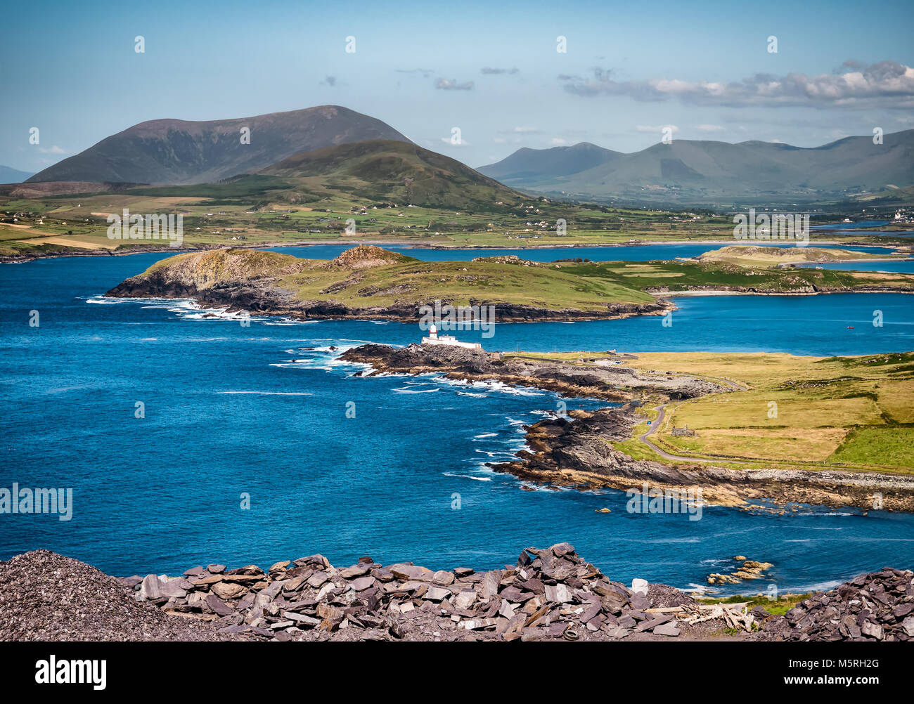 Valentia Island Lighthouse in far Western Ireland Stock Photo - Alamy