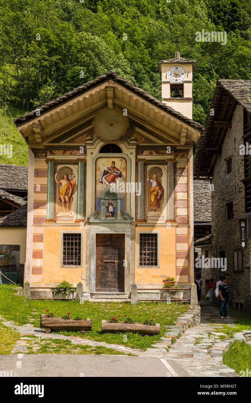 Pedemonte, Alagna Valsesia, Valsesia, Vercelli, Piedmont, Italy Stock ...