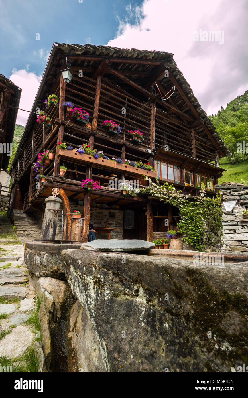 Pedemonte, Alagna Valsesia, Valsesia, Vercelli, Piedmont, Italy Stock ...