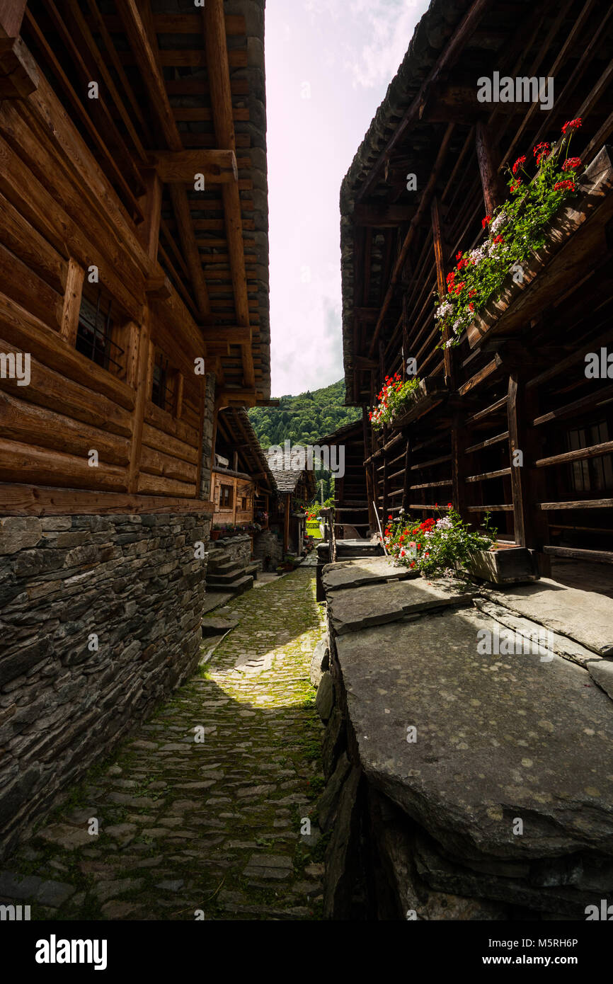 Pedemonte, Alagna Valsesia, Valsesia, Vercelli, Piedmont, Italy Stock ...