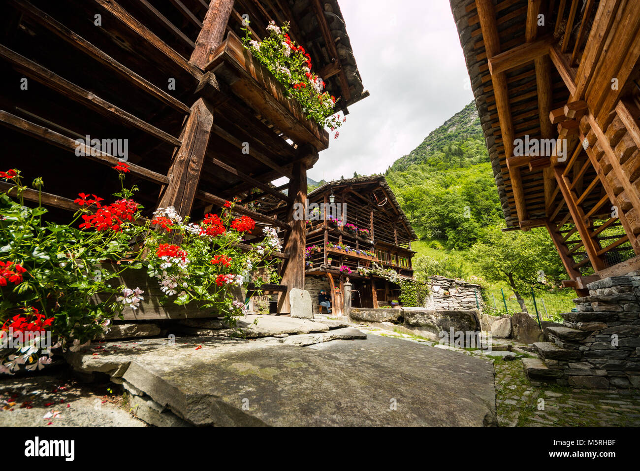Pedemonte, Alagna Valsesia, Valsesia, Vercelli, Piedmont, Italy Stock ...