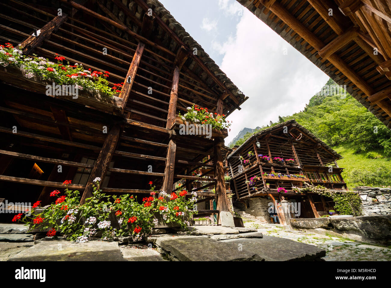 Pedemonte, Alagna Valsesia, Valsesia, Vercelli, Piedmont, Italy Stock ...
