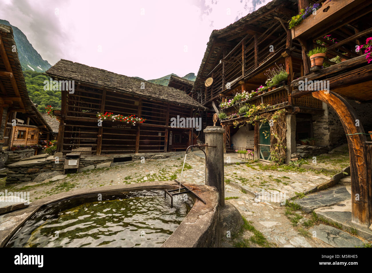 Pedemonte, Alagna Valsesia, Valsesia, Vercelli, Piedmont, Italy Stock ...