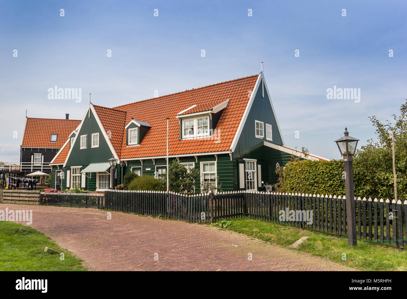 Traditional dutch house in fishing village Marken, Netherlands Stock ...