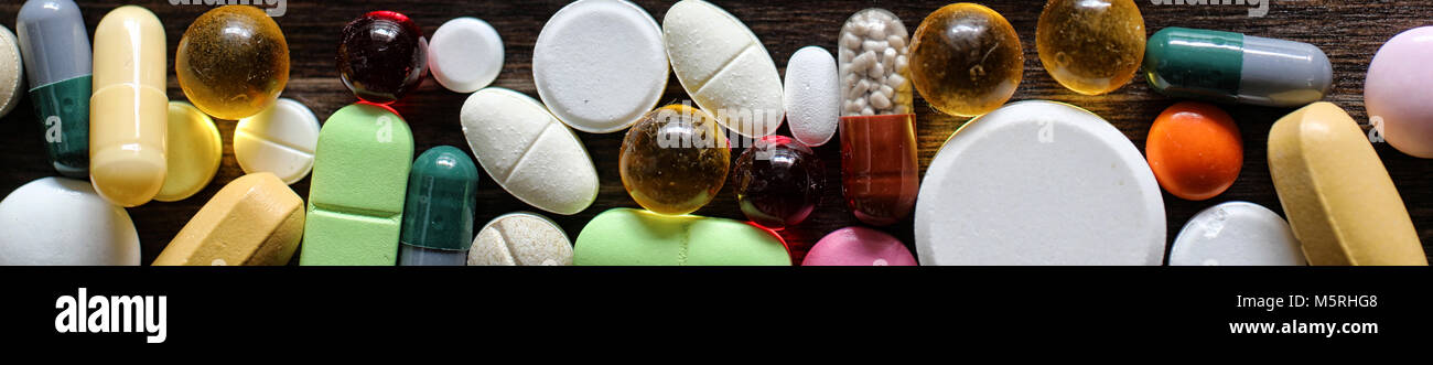 Long background of medications Stock Photo - Alamy