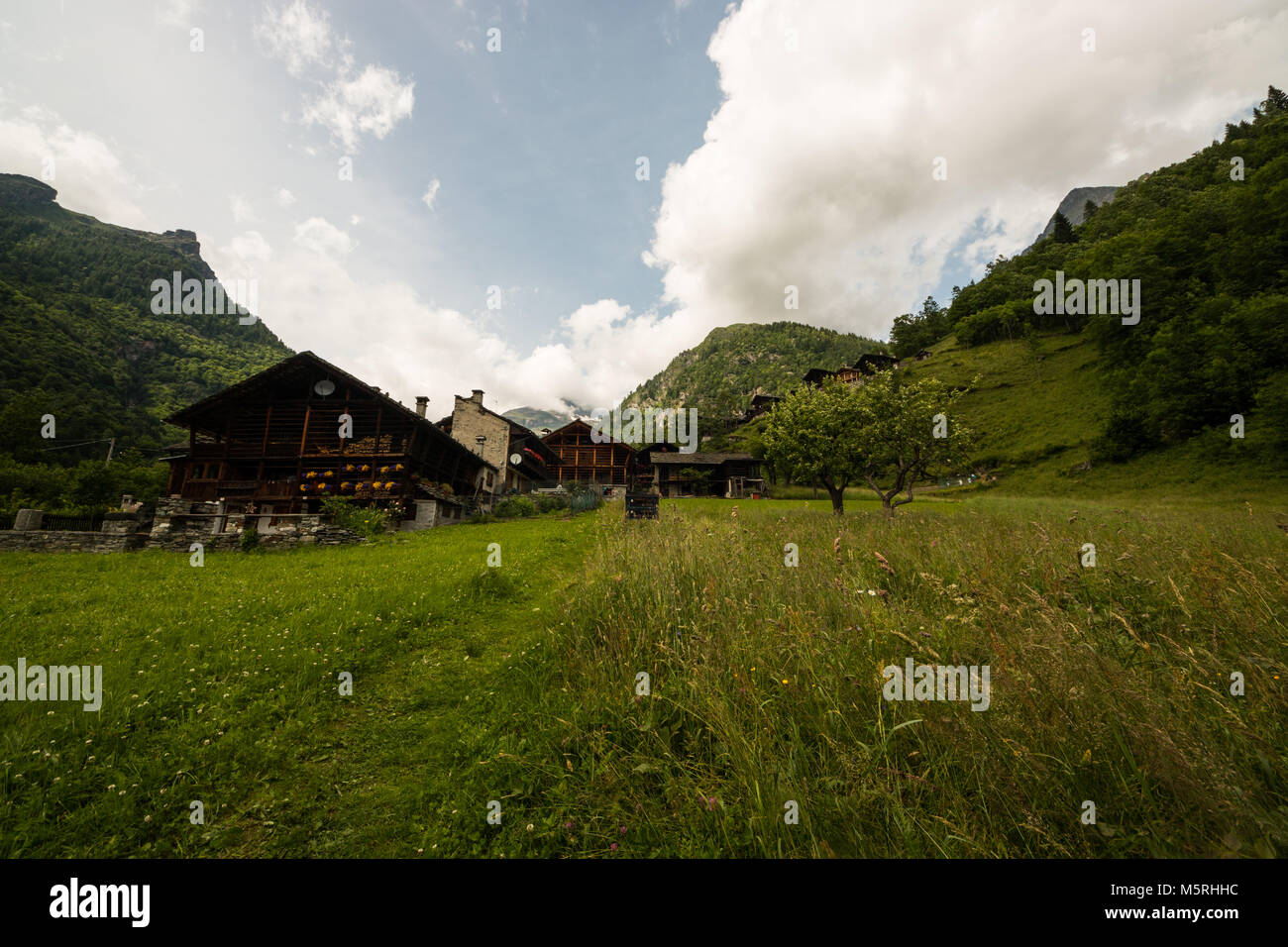 Pedemonte, Alagna Valsesia, Valsesia, Vercelli, Piedmont, Italy Stock ...