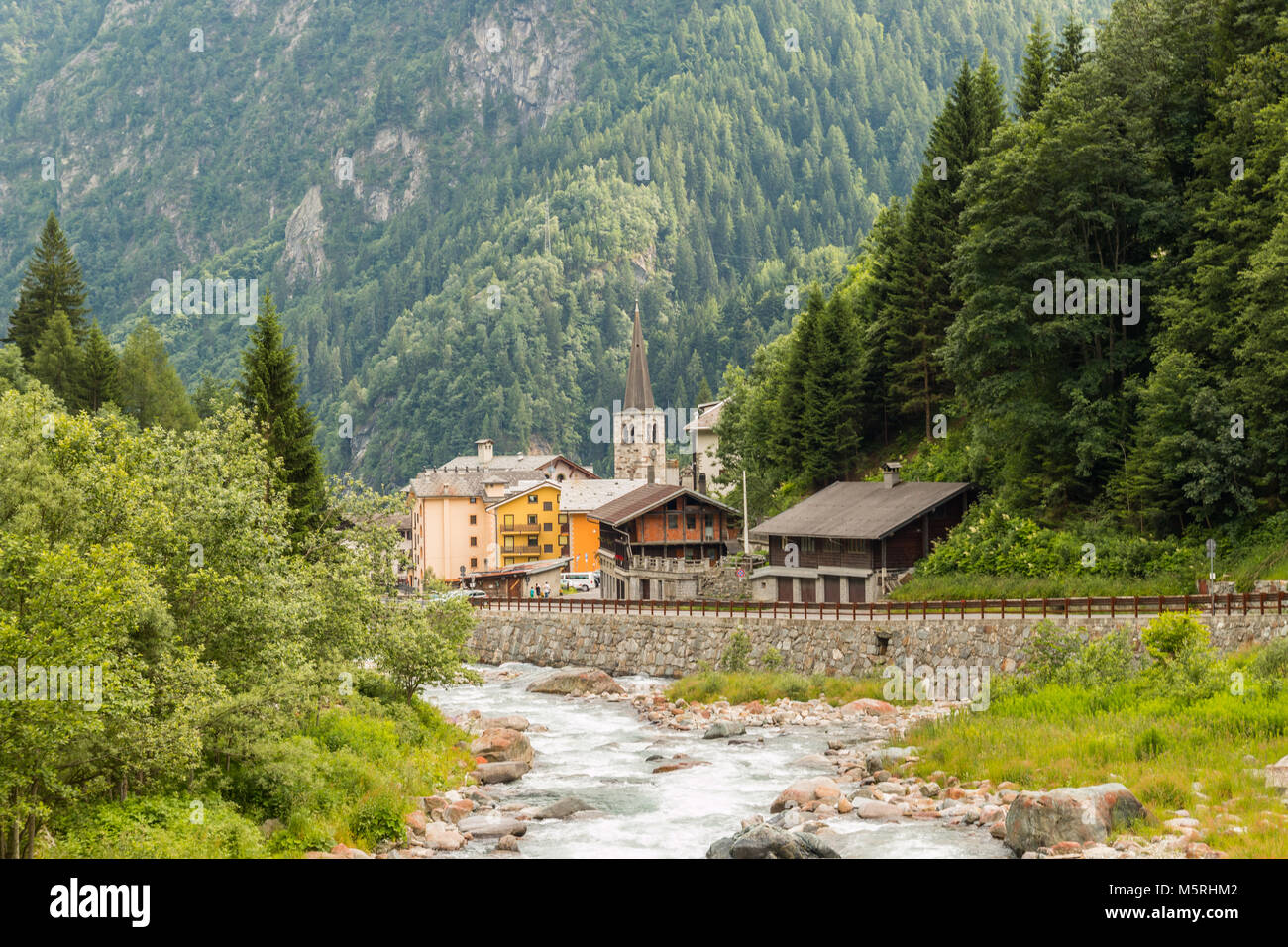 Alpine valley valsesia hi-res stock photography and images - Alamy