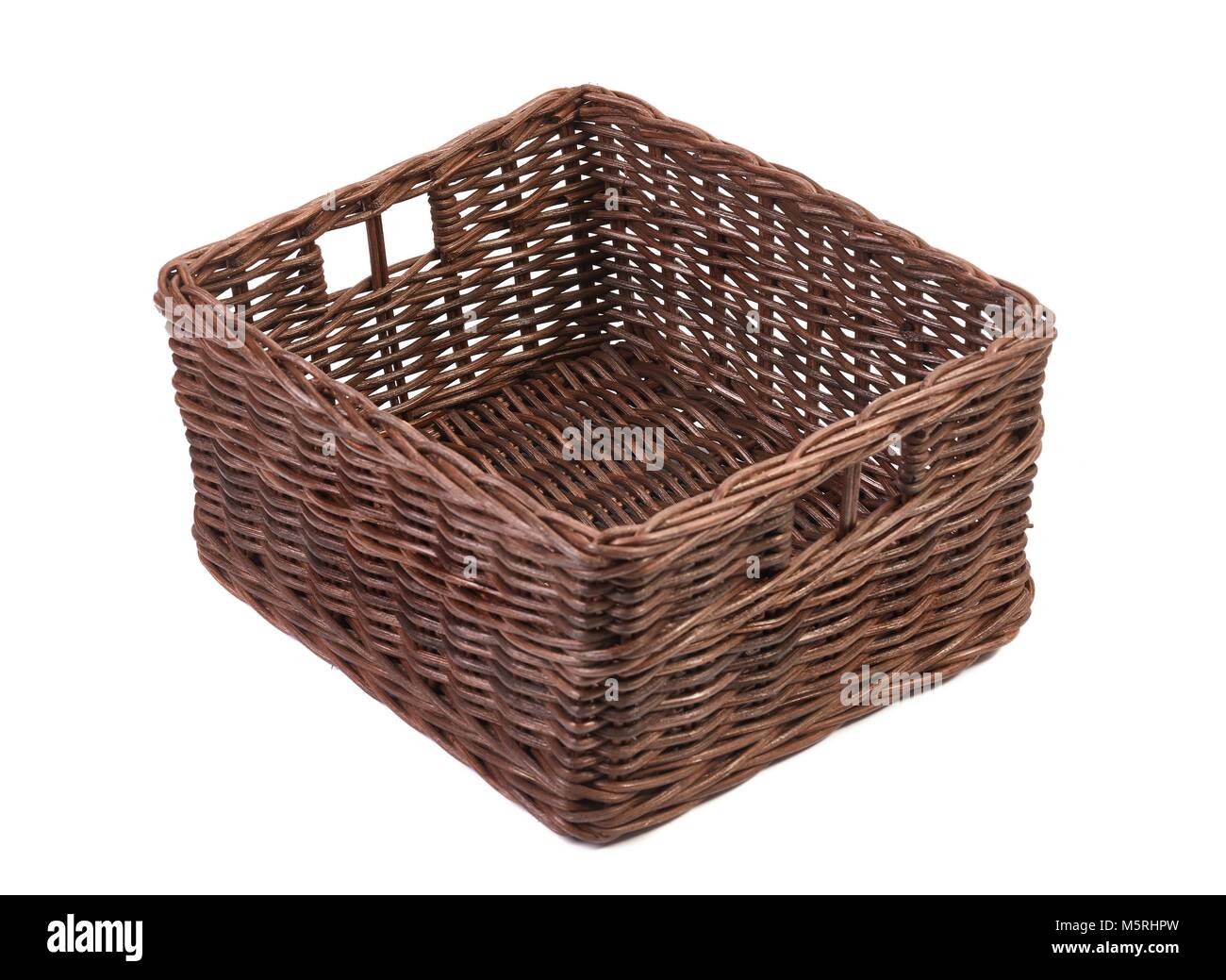 Simple basket on white Stock Photo - Alamy