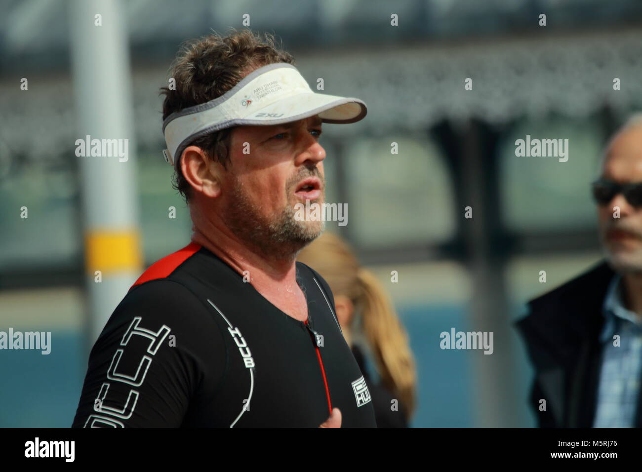 Half marathon stage of Weymouth ironman triathlon 2017 Stock Photo - Alamy