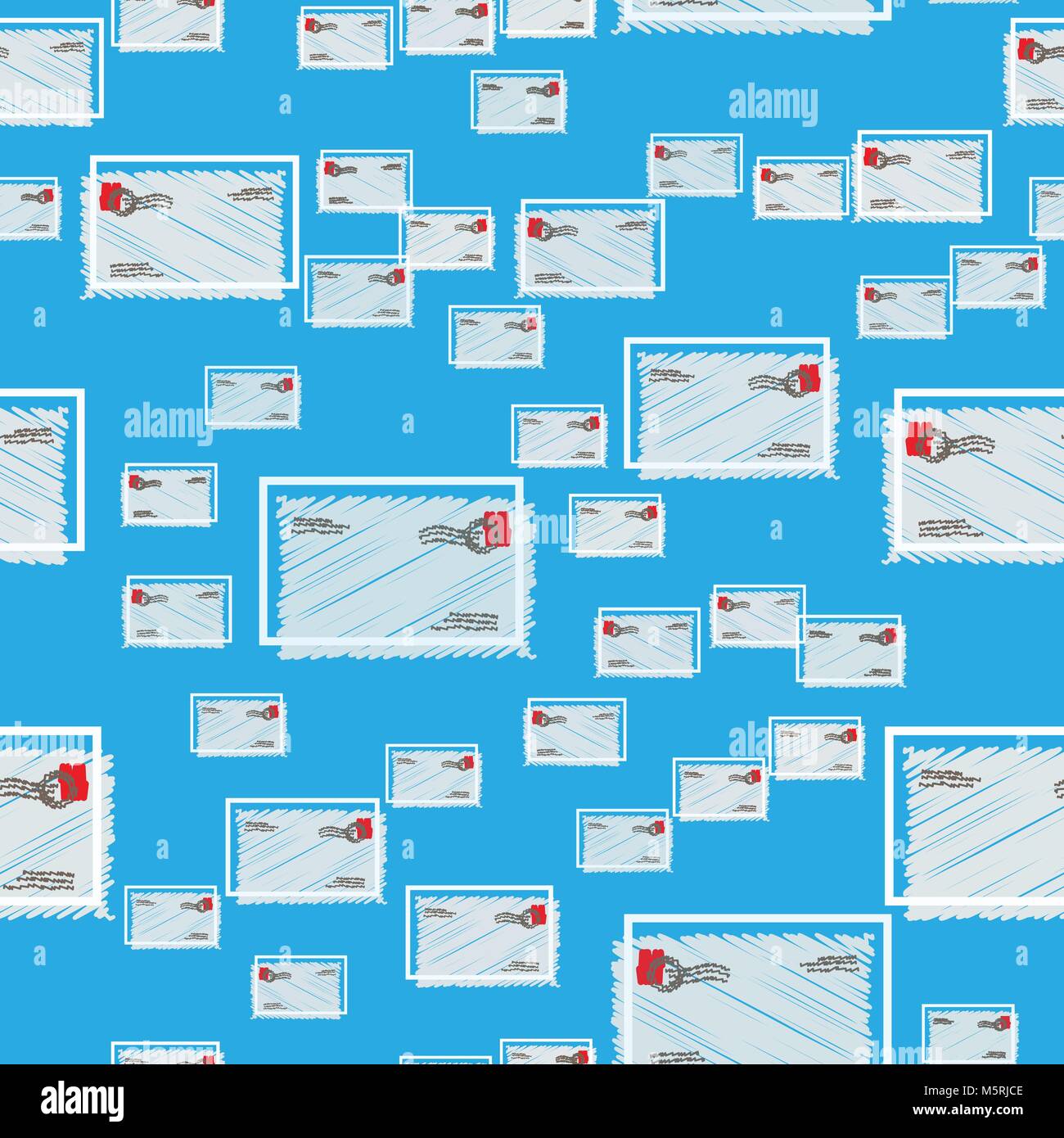 Seamless pattern emails, letters, directed upwards. Background for web ...