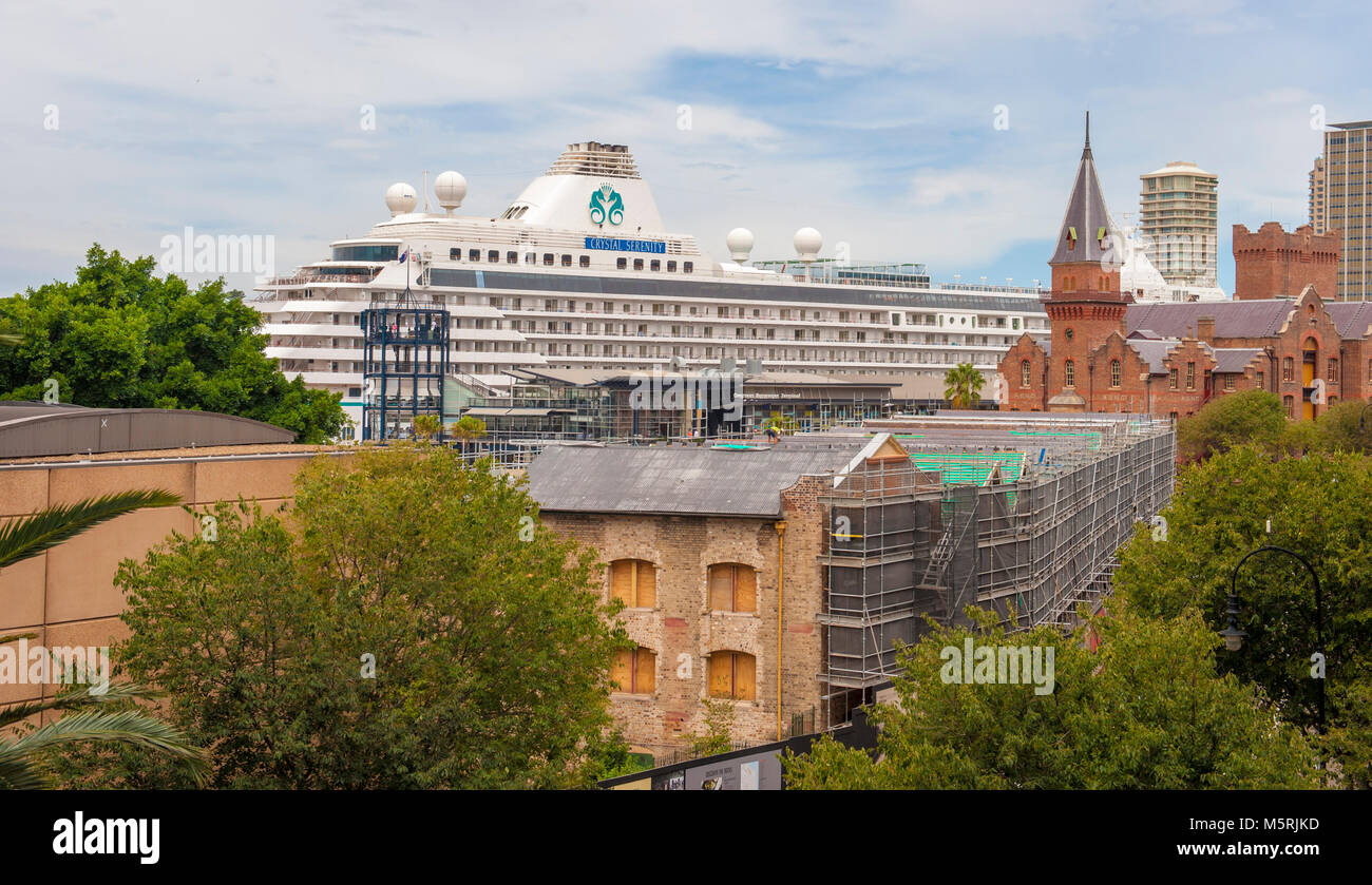 Cruise Ship Serenity Crystal docked at Sydney's Overseas Passenger ...
