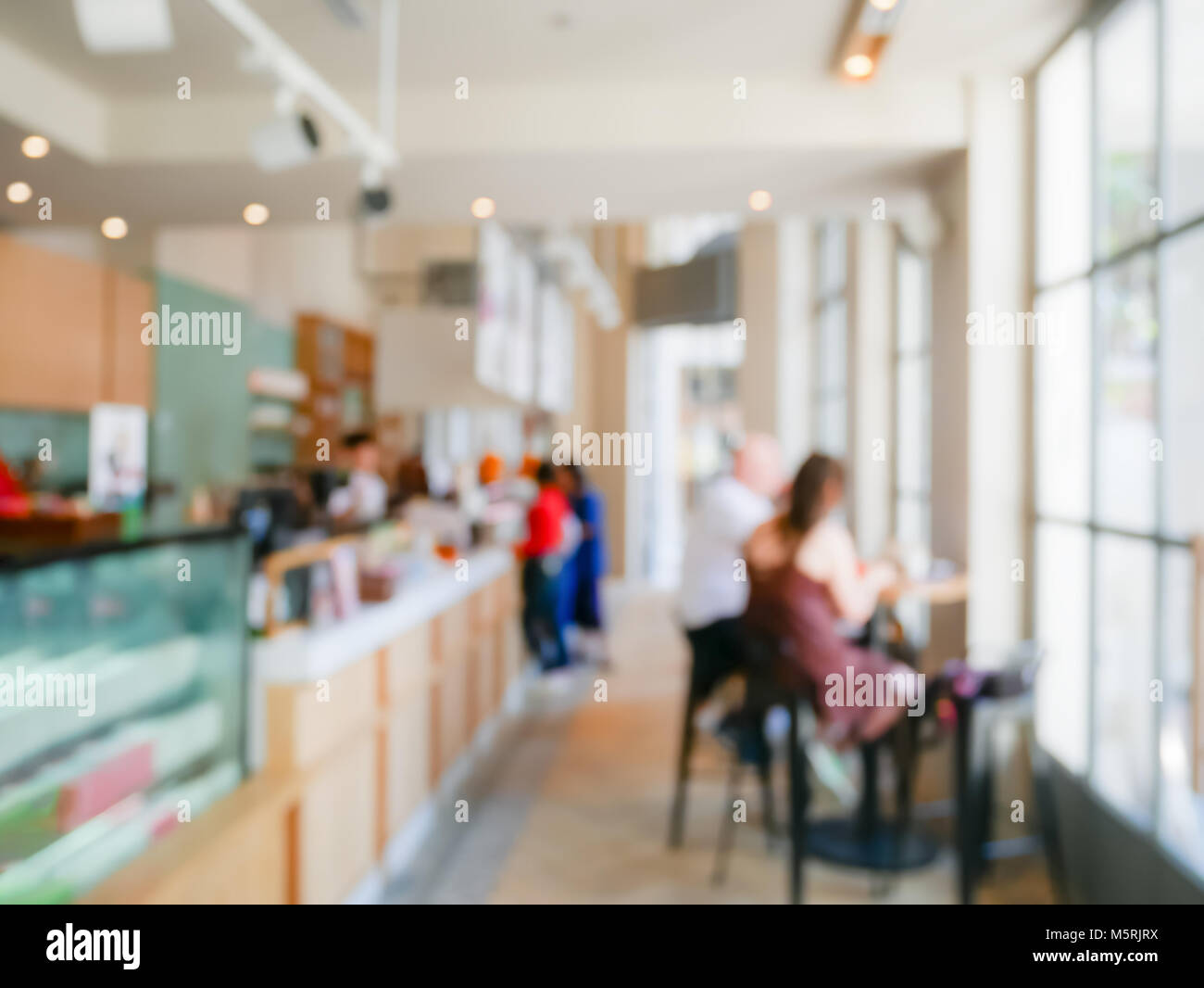 Customer at restaurant blurred background with bokeh. restaurant ...