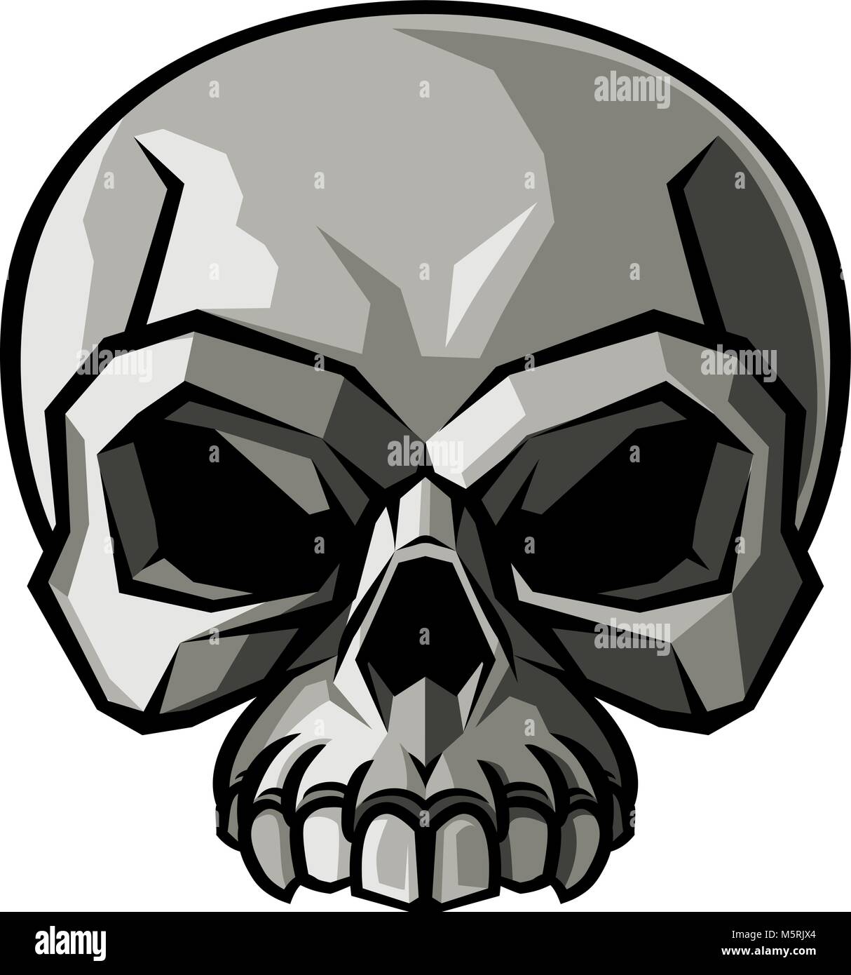 Skull vector drawing hi-res stock photography and images - Alamy