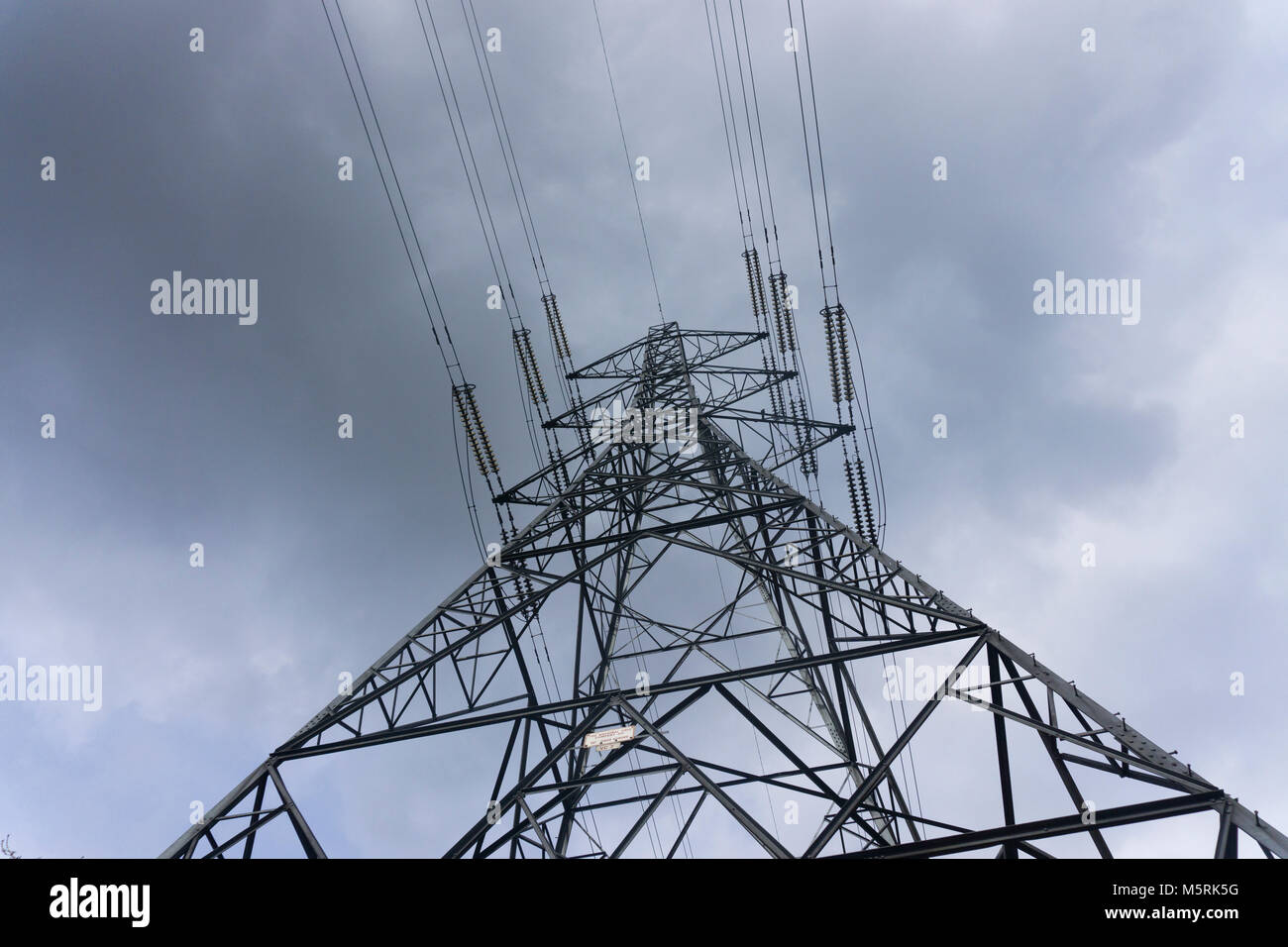 Electrical power line pylon Stock Photo - Alamy