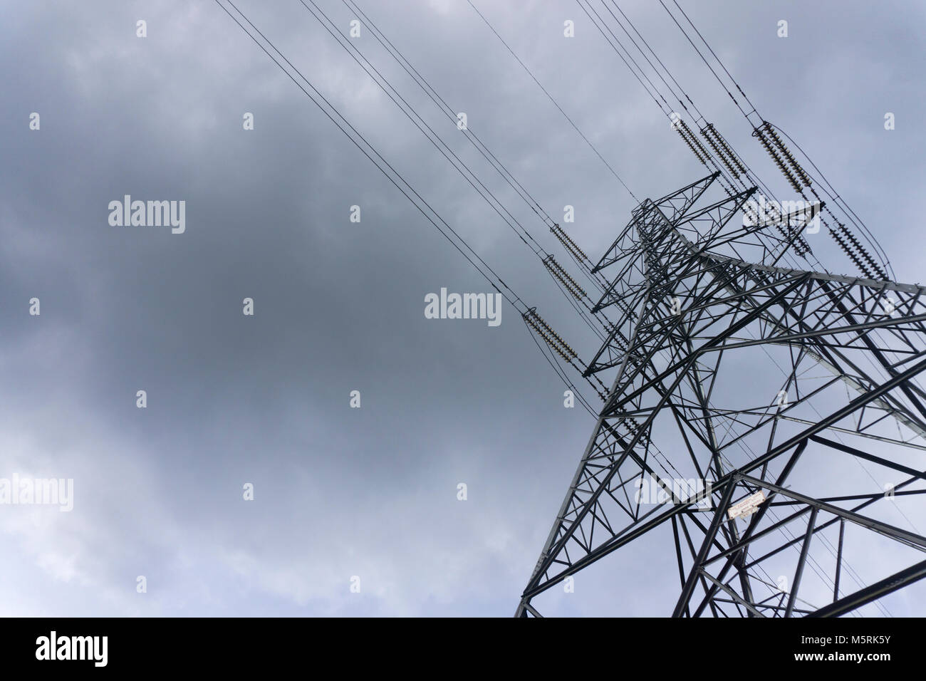Electrical power line pylon Stock Photo - Alamy