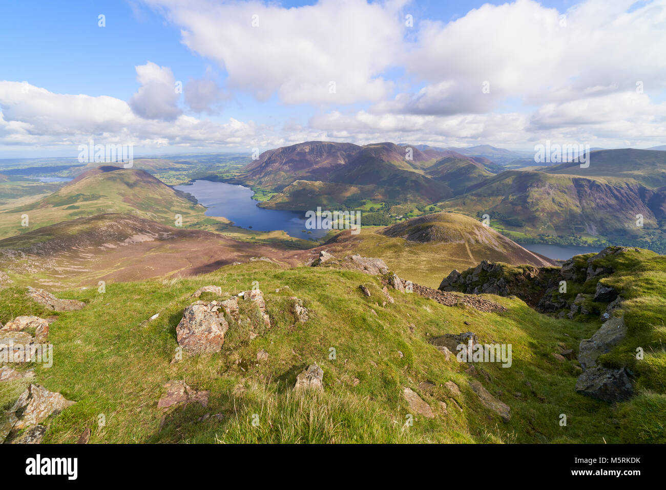 Views of Lake Buttermere and Crummock Water on route to the summit of ...