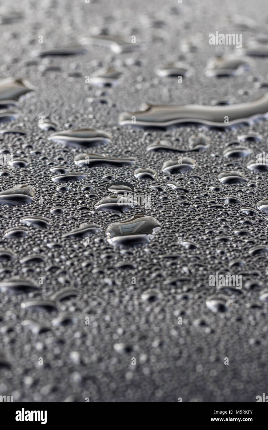 England. Early morning dew and cold weather causing condensation to ...