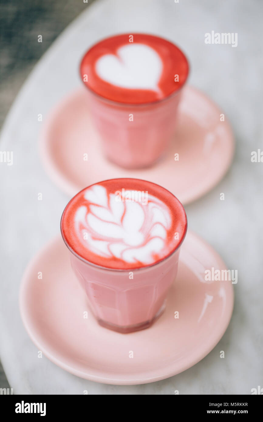 Two lattes hi-res stock photography and images - Alamy