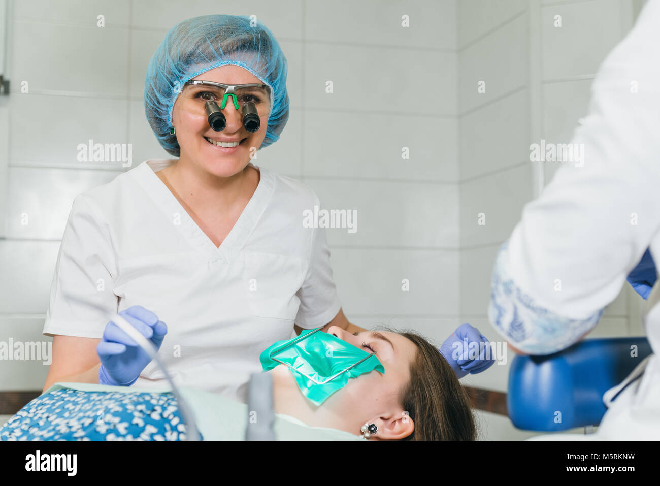 Amalgam fillings woman hi-res stock photography and images - Alamy