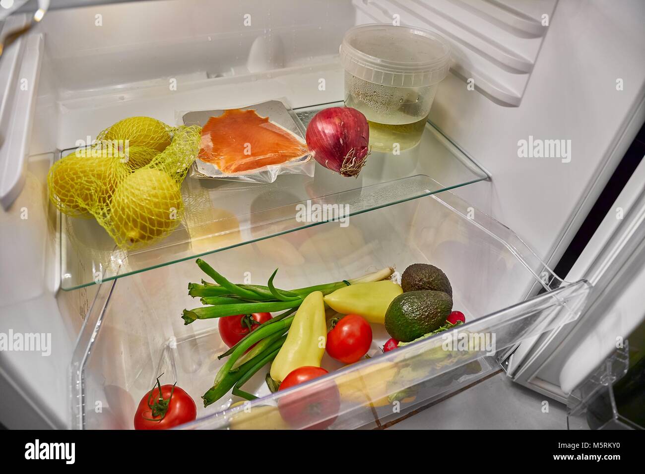 Refrigerator door open Stock Photo - Alamy