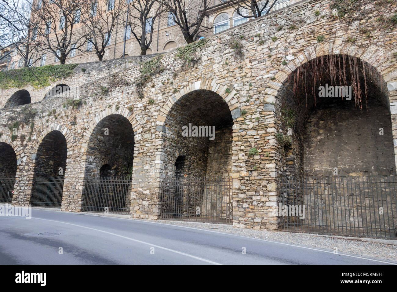 Ancient venetian walls, historic area Citta Alta of Bergamo,Lombardy ...