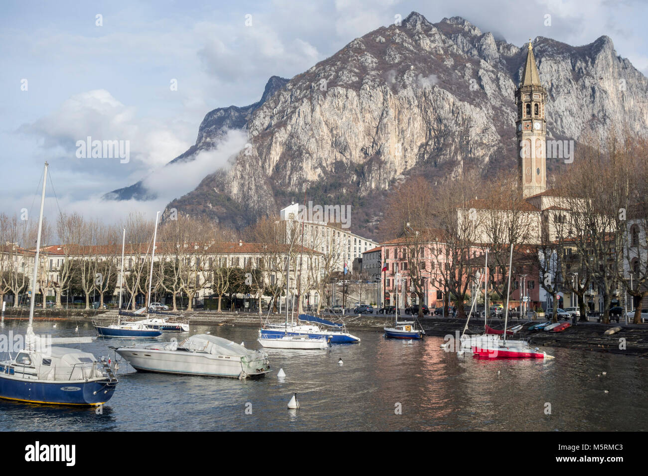 Lake Como and city view,Lecco, Italy Stock Photo - Alamy